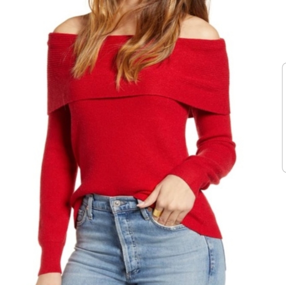 Leith | Sweaters | Leith Off The Shoulder Sweatersz L Nwt | Poshmark